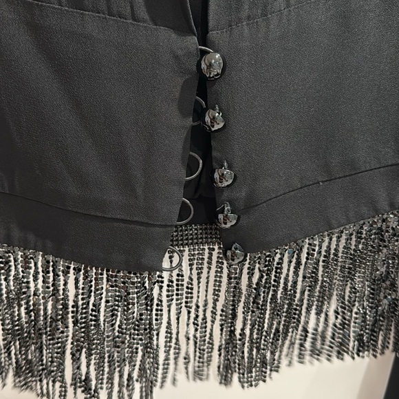 Paco Rabanne | Tops | Paco Rabanne Black Bell Sleeve Crop Top | Poshmark